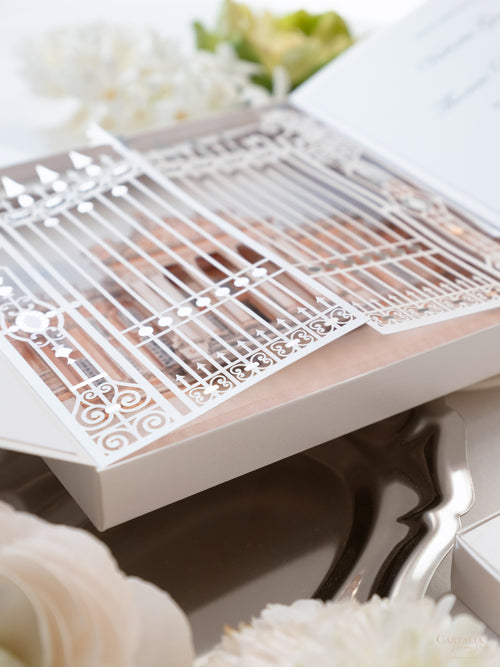 Bespoke Couture 3D Box Invitation With Laser Cut Gate | Blenheim Palac ...