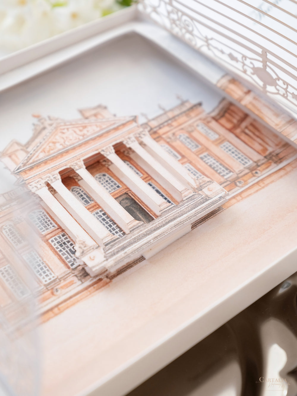 Bespoke Couture 3D Box Invitation With Laser Cut Gate | Blenheim Palac ...