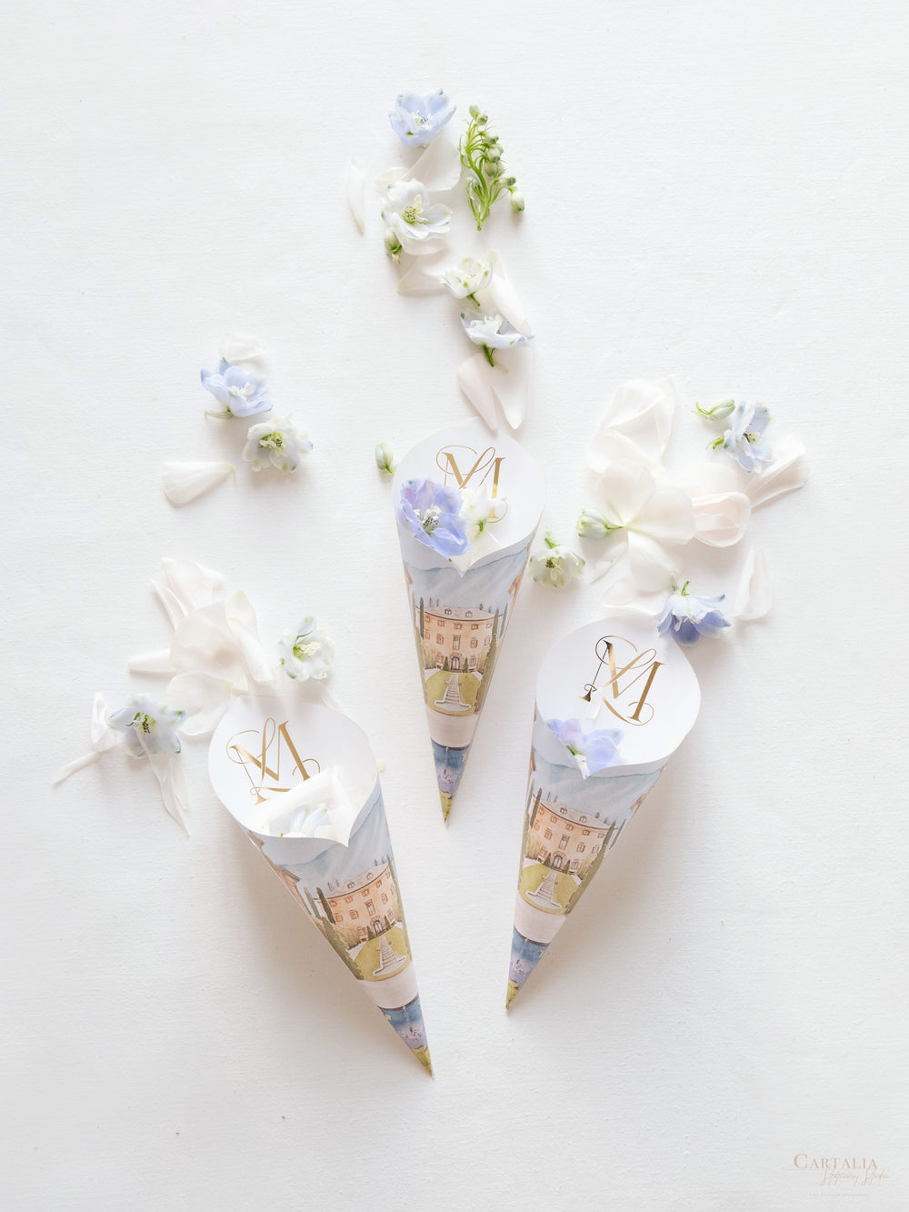 Confetti Cones, Flower Petal Cones - Bespoke | Your Venue - Villa Balb ...