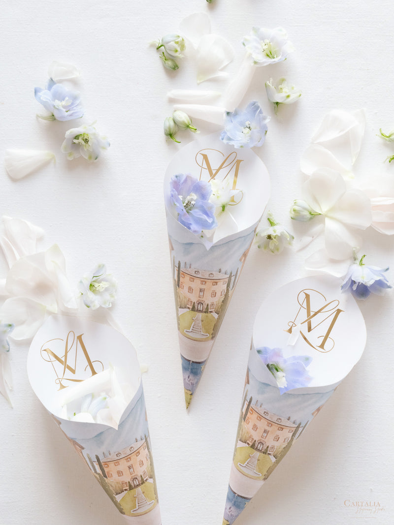 Confetti Cones, Flower Petal Cones - Bespoke | Your Venue - Villa Balb ...