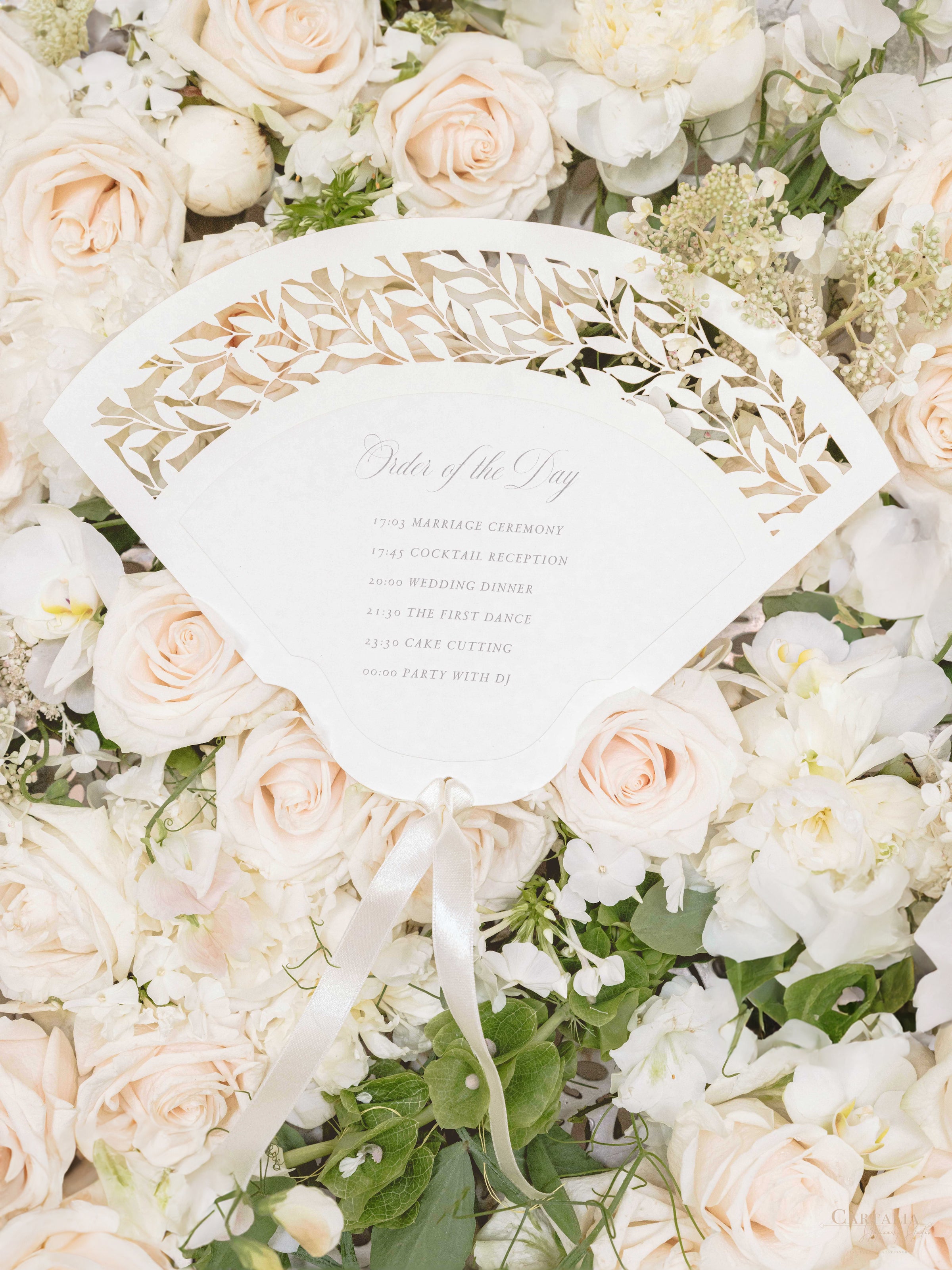 Luxury Wedding Petal Program Fan | Order of Service – Cartalia