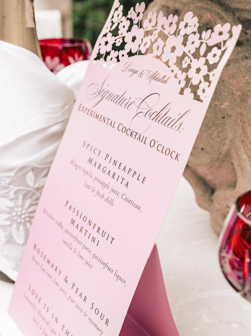 Signature Drinks Bar Menu | Bespoke Bar and Cocktail Menu | Villa Ephr ...