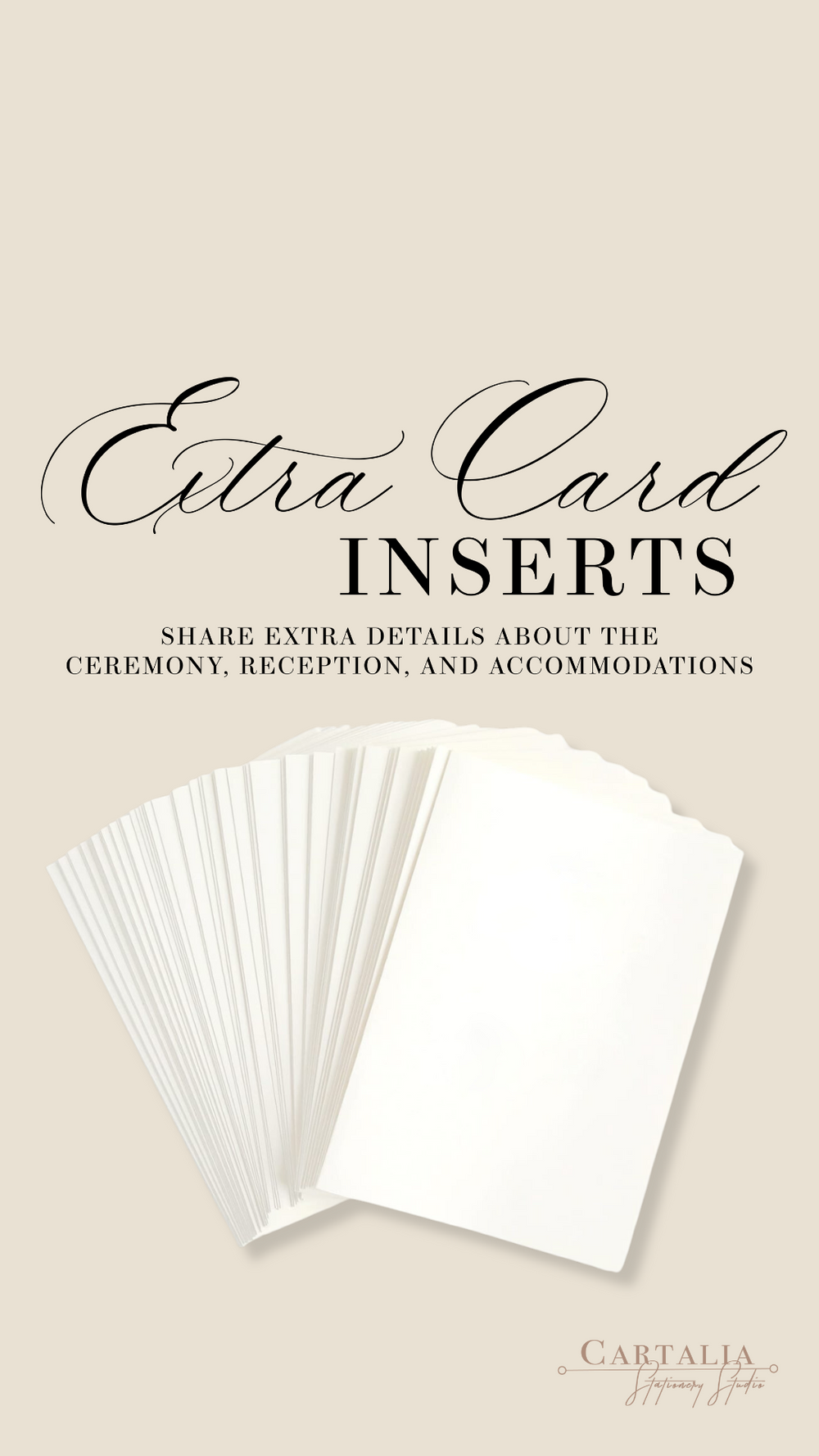 Add-on: Additional Card ( Hotel Info / Details ) etc Extra Card – Cartalia