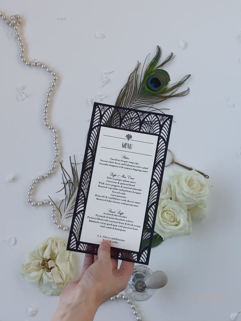 Luxury Glittering Art Deco 20s Gatsby Gate Laser cut Frame Through Men ...