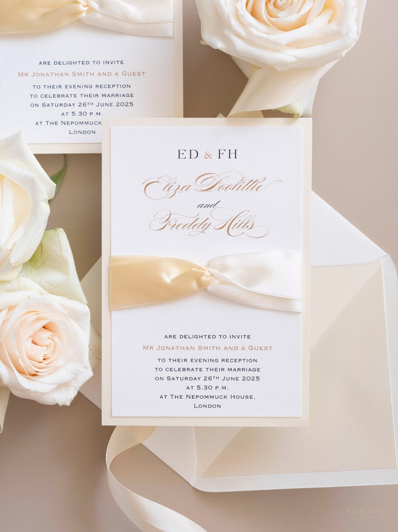 Luxury Classic Satin Board Wedding Invitation – Cartalia