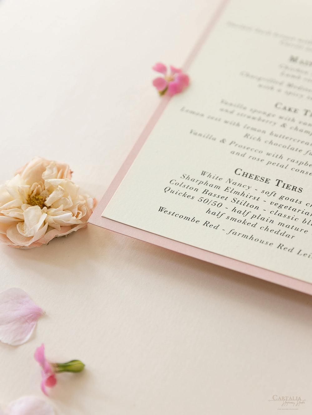 The Rose Gold Opulence Menu / Order of service Luxury Laser Cut Menu w ...
