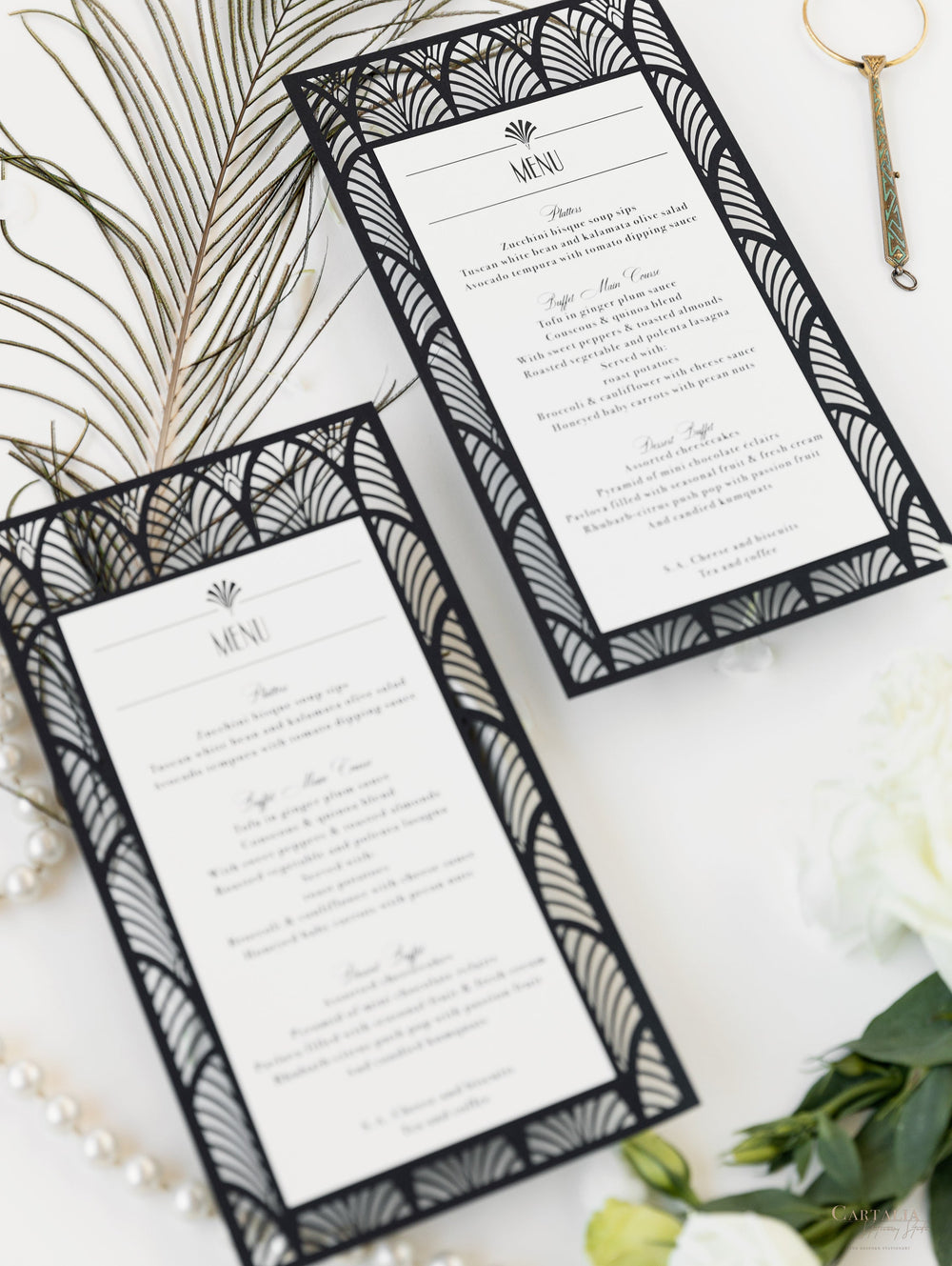 Luxury Glittering Art Deco 20s Gatsby Gate Laser cut Frame Through Men ...