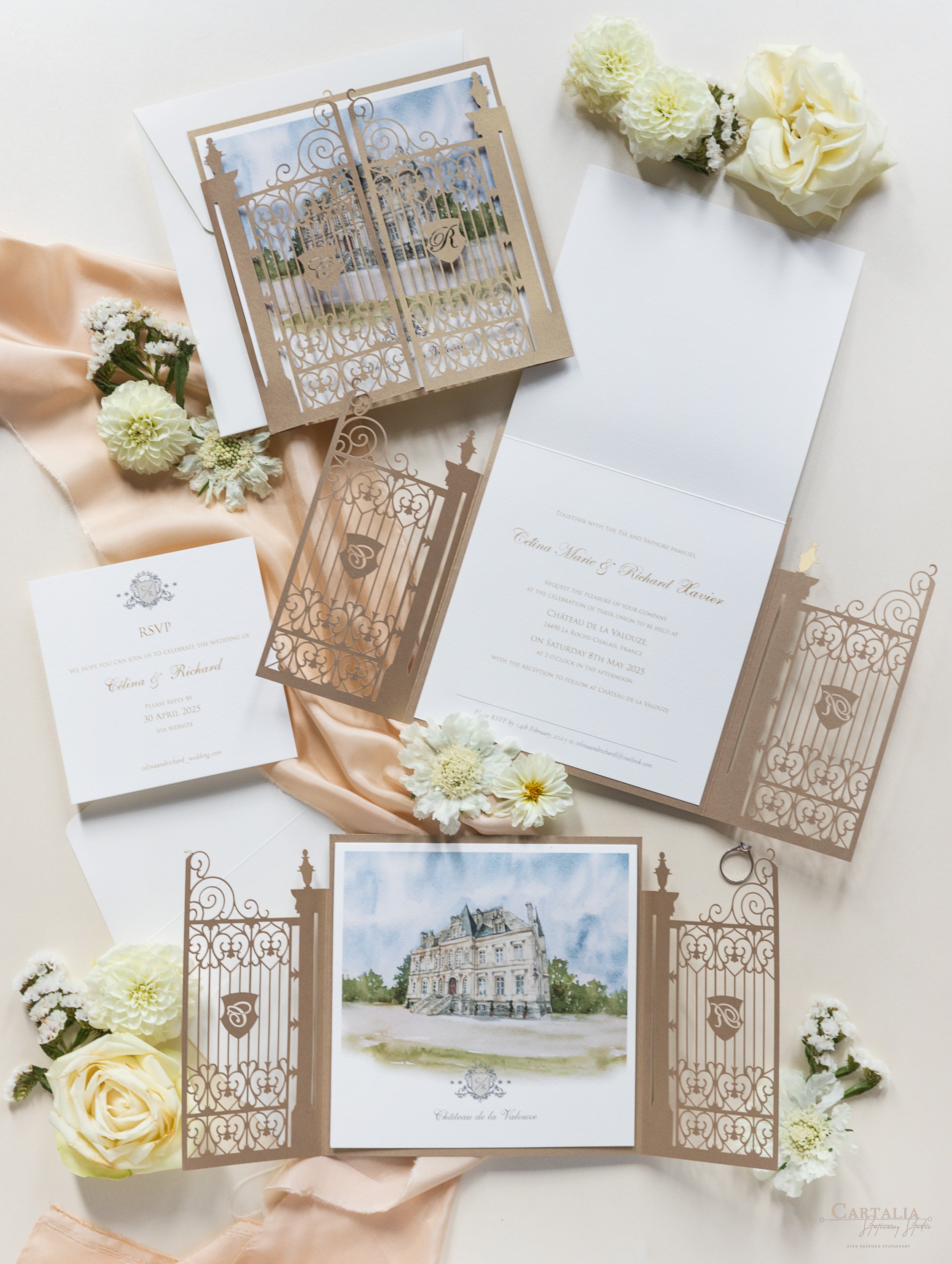 Castle Gate Wedding Invitation Charming Victorian Gate Laser Cut