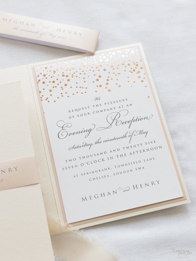 Classic Envelope Reception Fold Folder with Confetti Pocket Suite in D ...