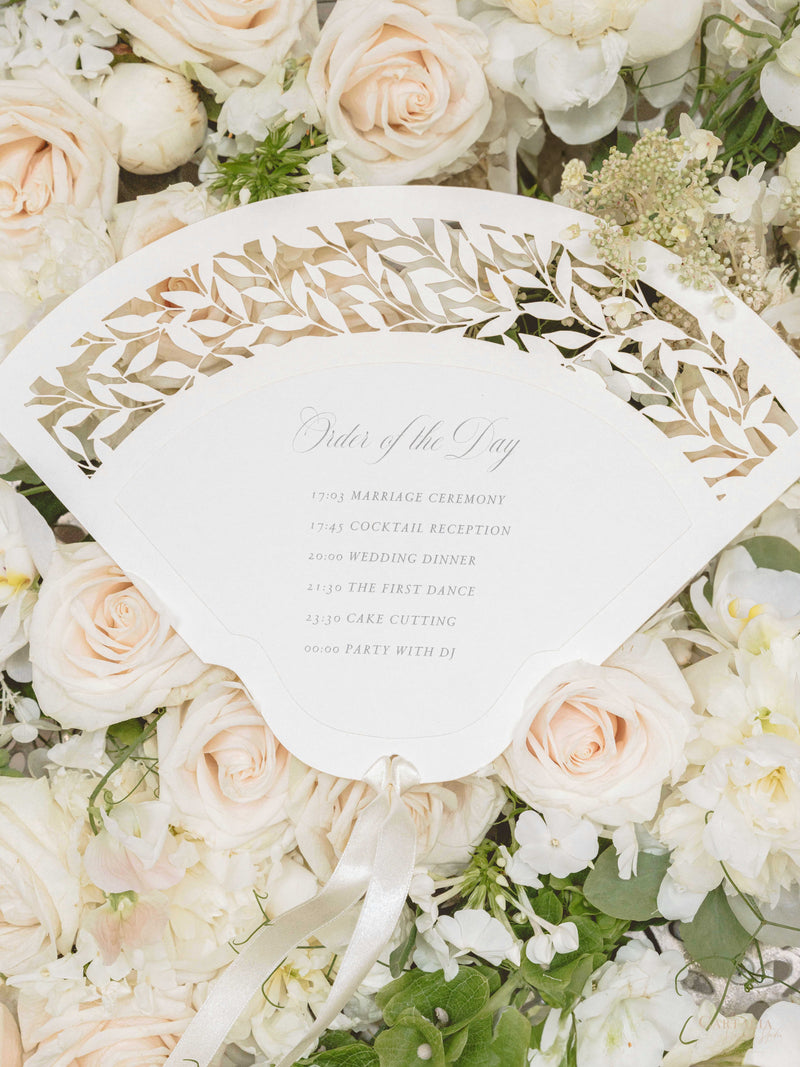 Luxury Wedding Petal Program Fan | Order of Service – Cartalia