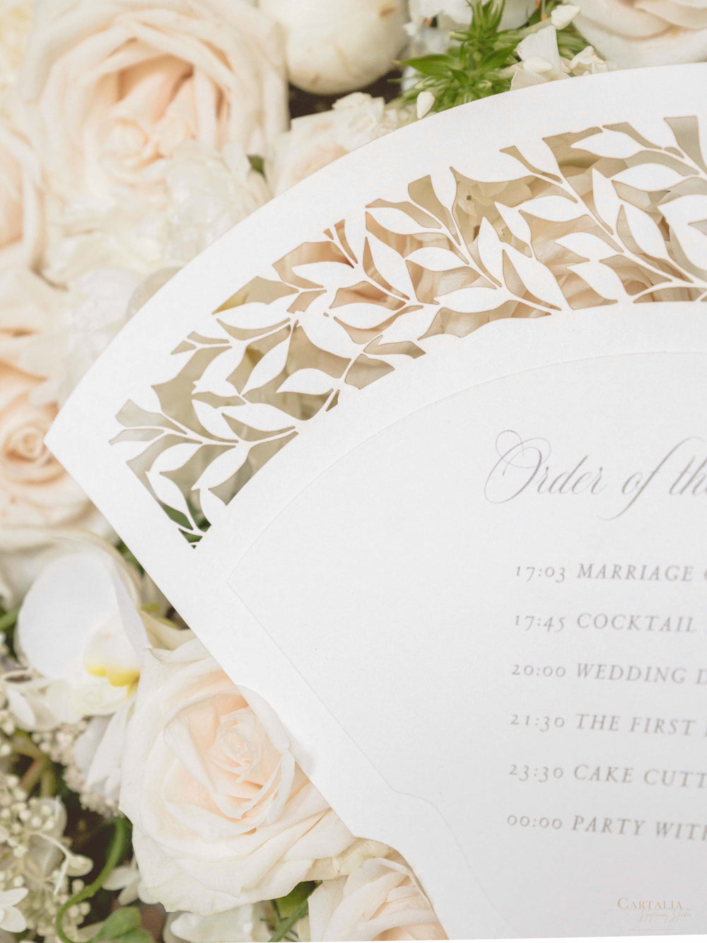 Luxury Wedding Petal Program Fan | Order of Service – Cartalia