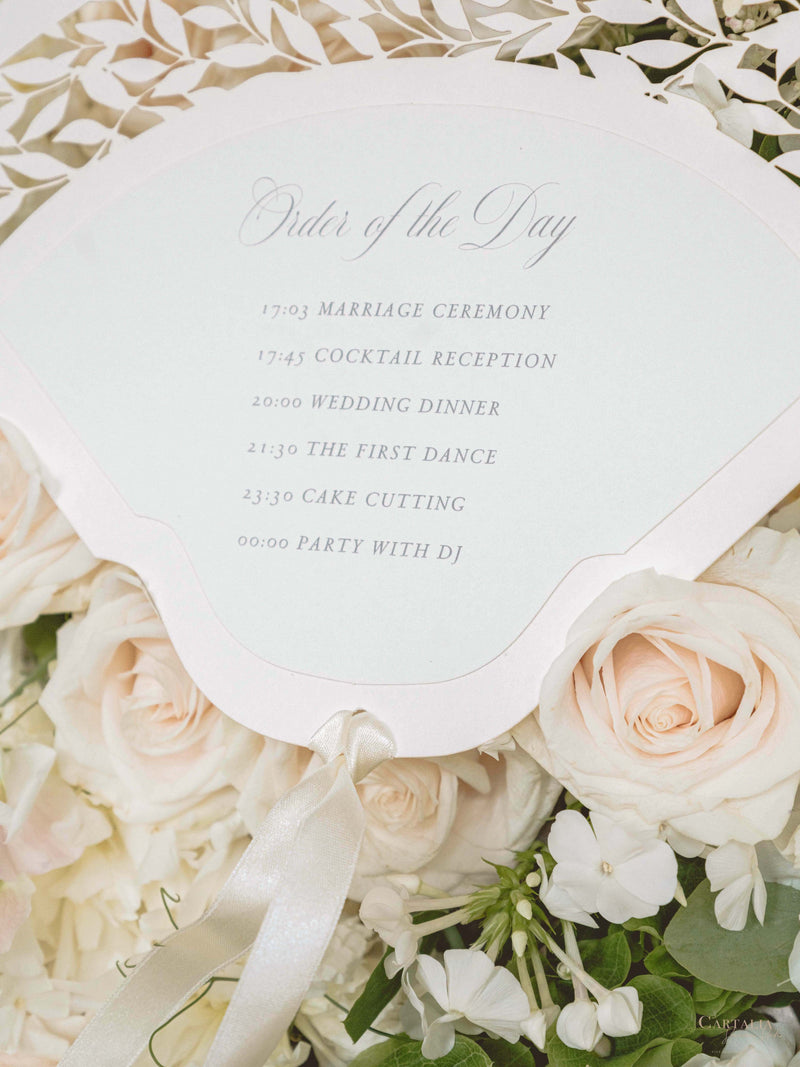 Luxury Wedding Petal Program Fan | Order of Service – Cartalia