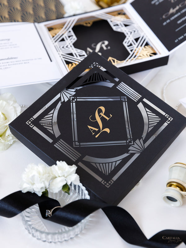 Art Deco Couture Bespoke Box: 3D Custom Design in Black & Gold | Bespo ...