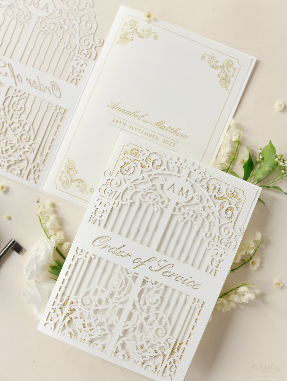 Luxury Ornamental Gate Laser Cut Order of Service – Cartalia