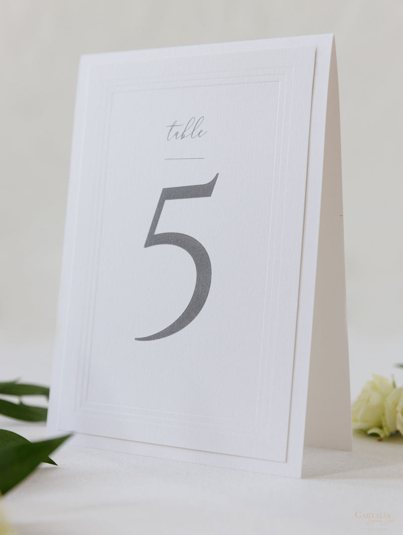 Timeless Triple Embossed Table Number – Cartalia