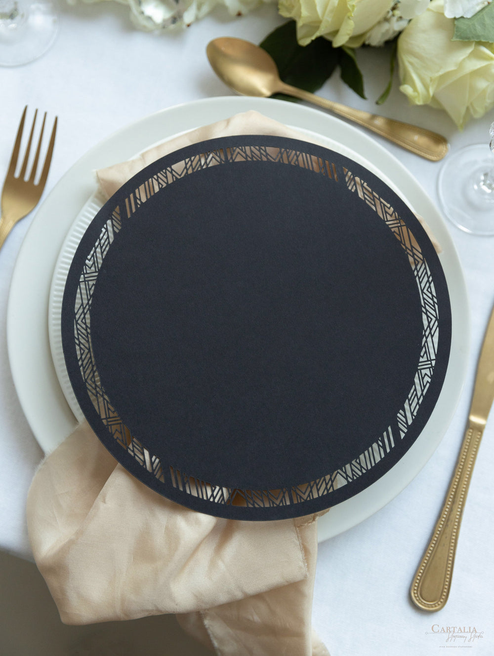 Art Deco Laser Cut Plate Menu | Bespoke Commission – Cartalia